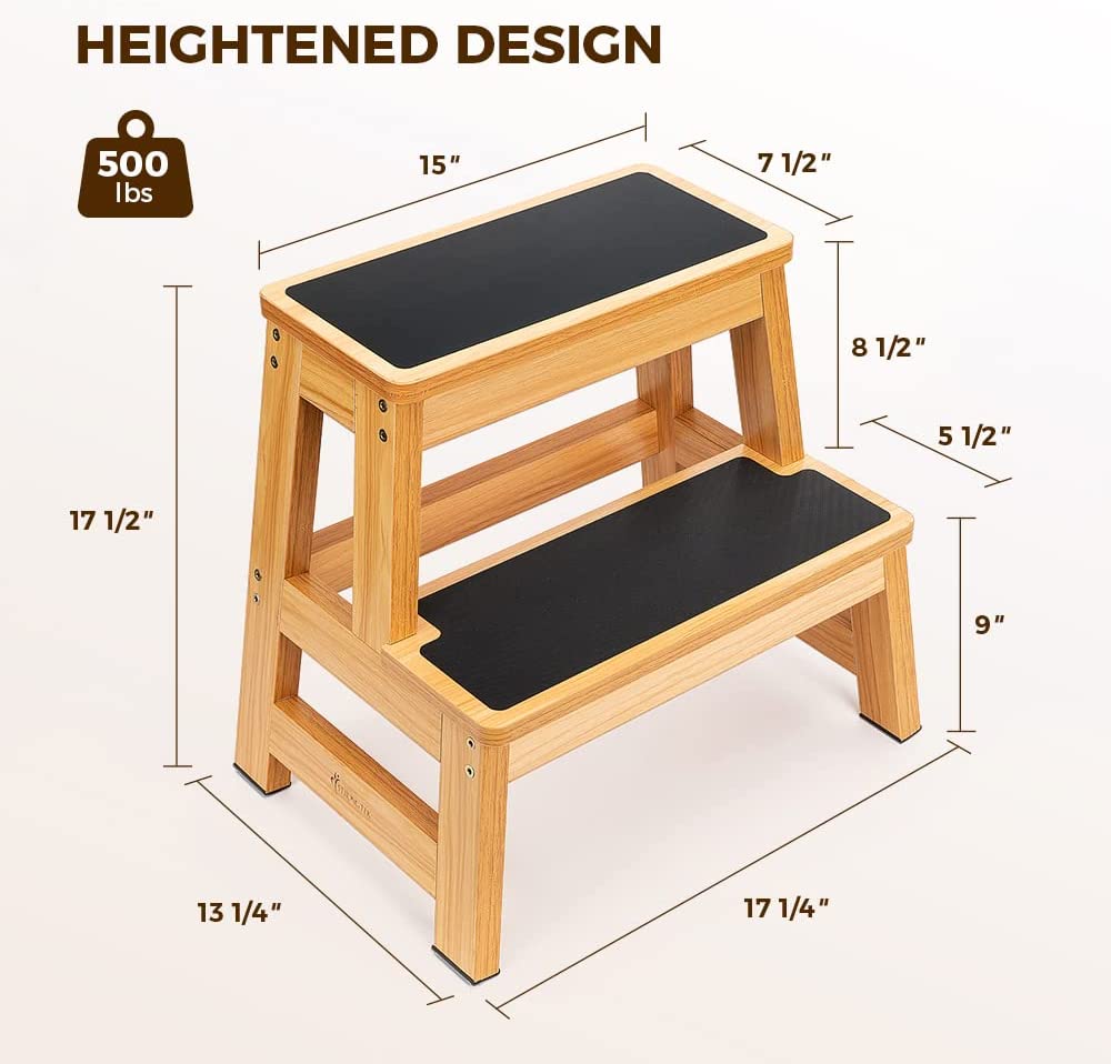 Wood Step Stool for Adults – StrongTek